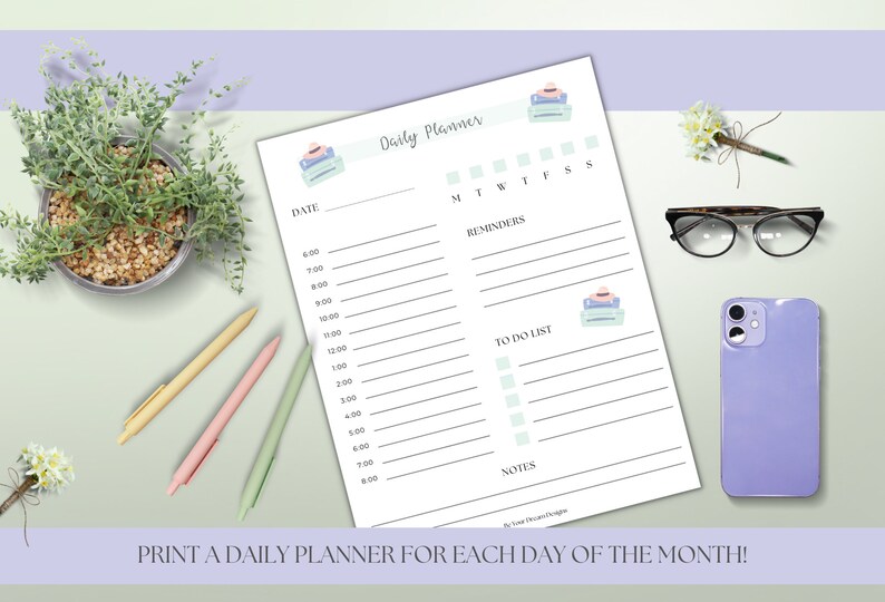 Monthly Themed Calendar | Undated Calendar | Print at Home Calendar ...