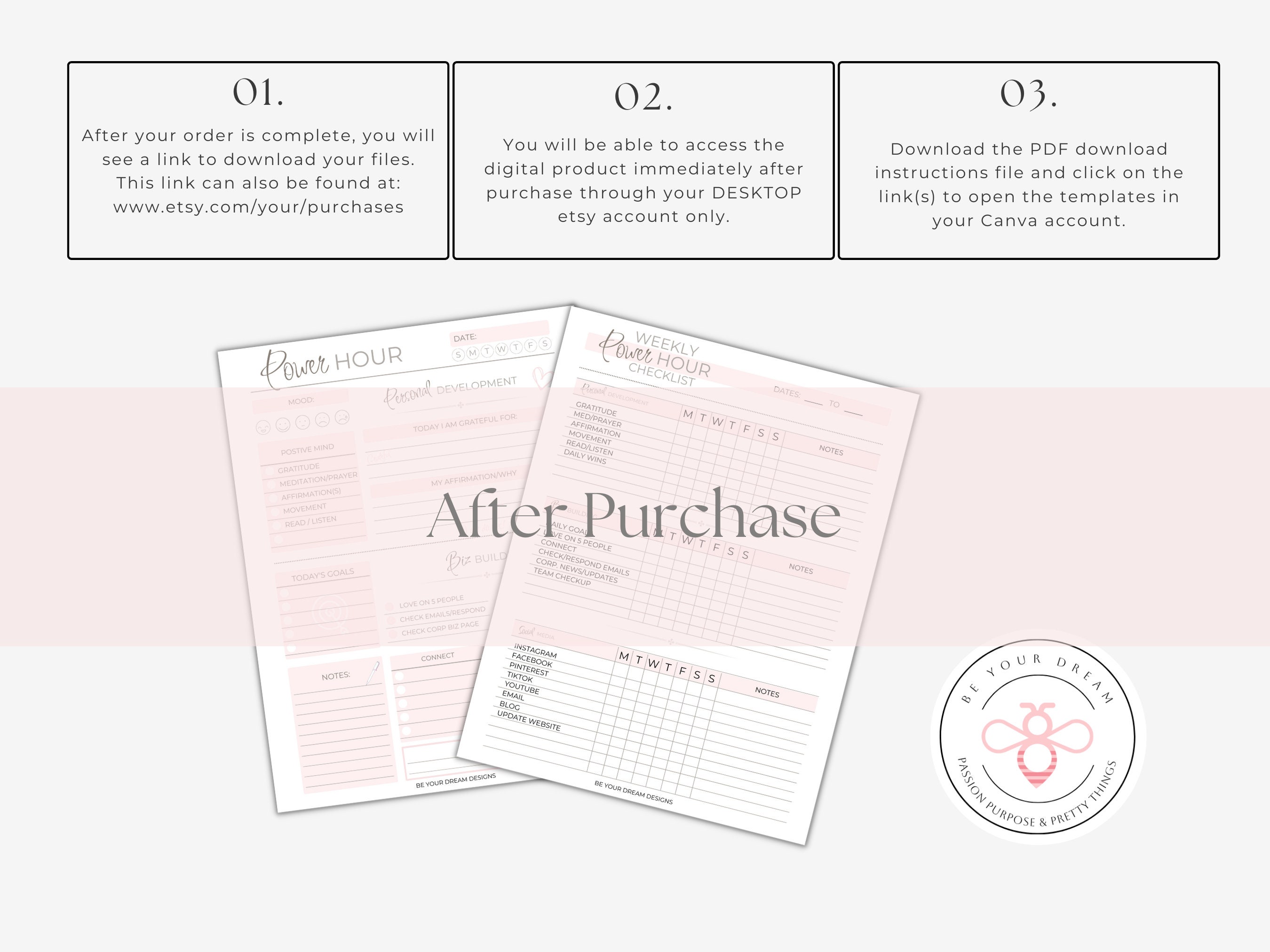 Daily and Weekly Power Hour Tracker for Social Sellers | Direct Sells ...