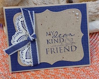 Birthday Card Dear Friend - Etsy