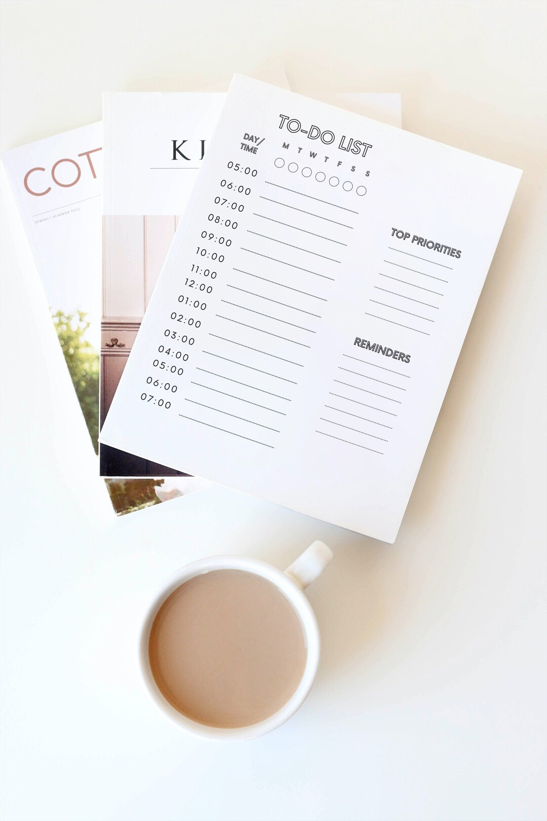 Daily To-do List | Printable To- Do List | Minimal | Time Box | Daily ...