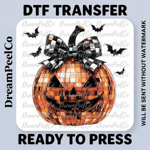Disco Ball Pumpkin Dtf Transfer - Etsy