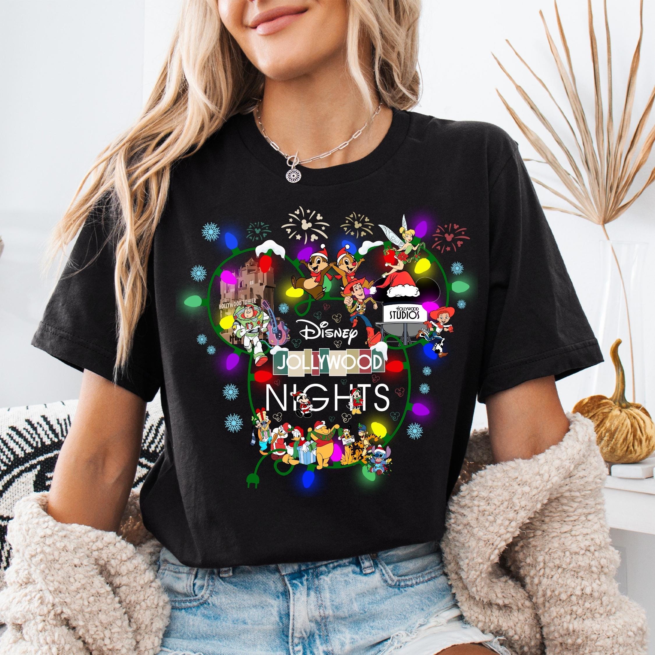 Disney Jollywood Nights DTF Transfer, Hollywood Studios Christmas Print ...
