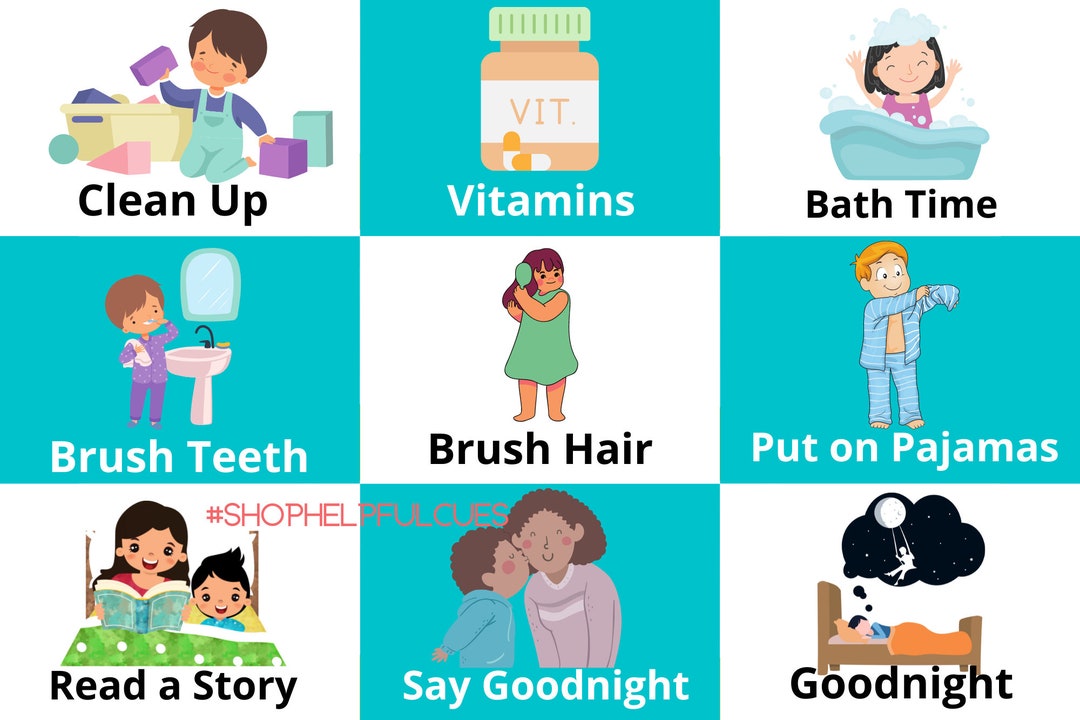 Bedtime Routine- Autism, ADHD - Etsy