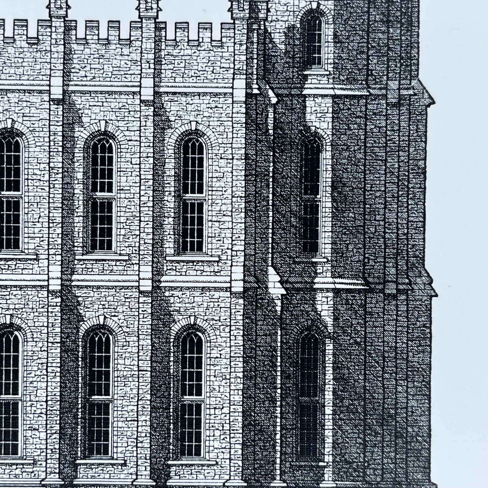 Logan Temple Wall Art, LDS Art, 11x14, 8x10 Print, Artwork, Pen and Ink ...