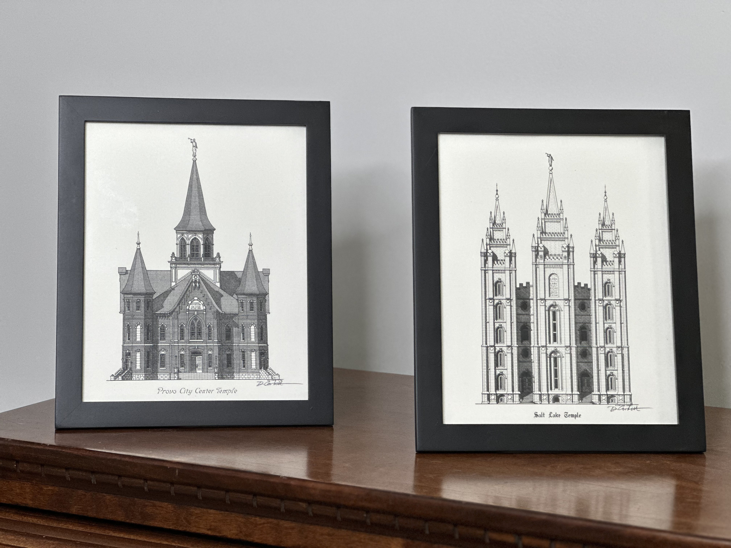 Logan Temple Wall Art, LDS Art, 11x14, 8x10 Print, Artwork, Pen and Ink ...