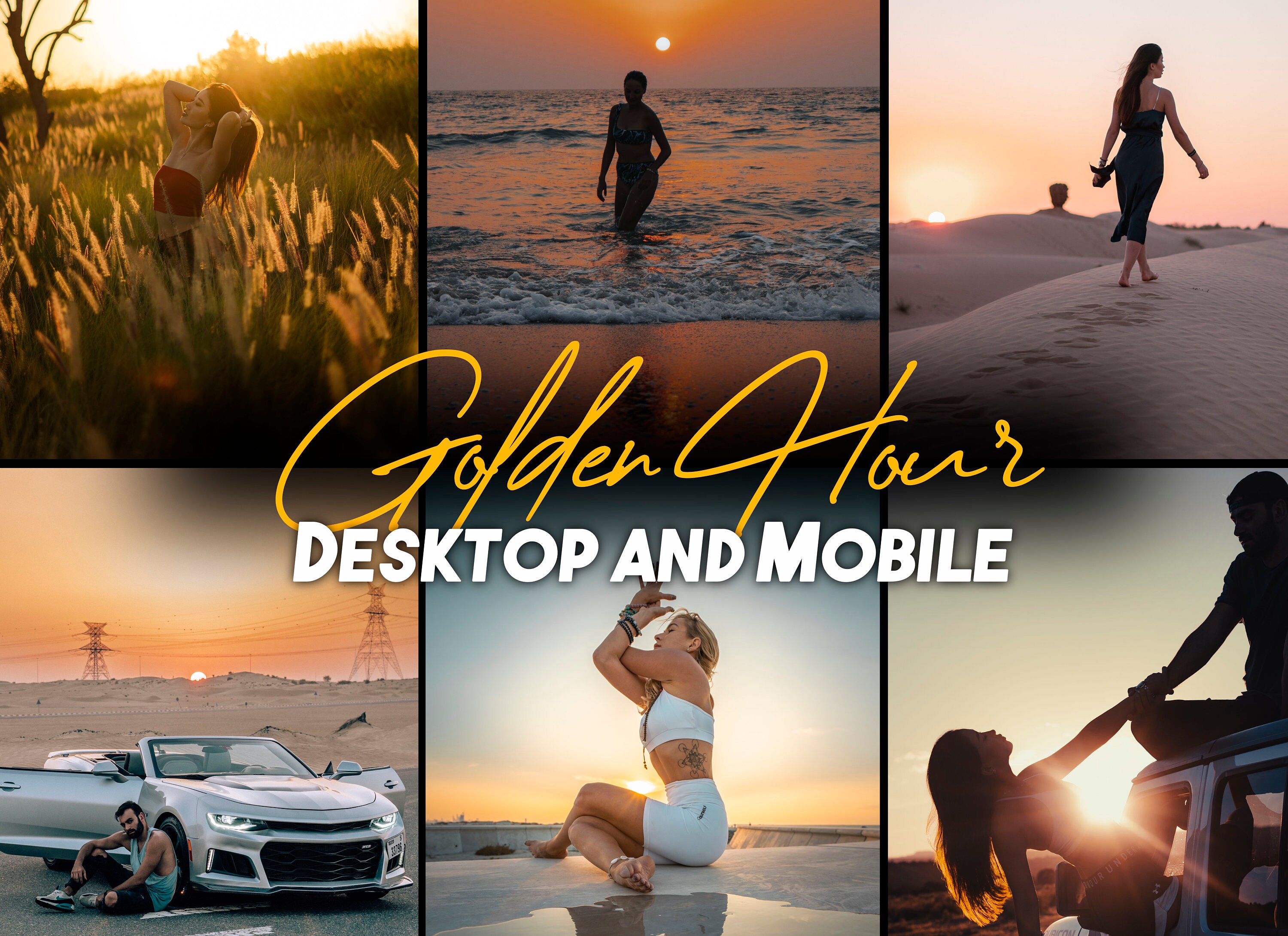 8 GOLDEN HOUR Presets, Instagram, Sunset, Warm, Desktop, Mobile, Sharp ...