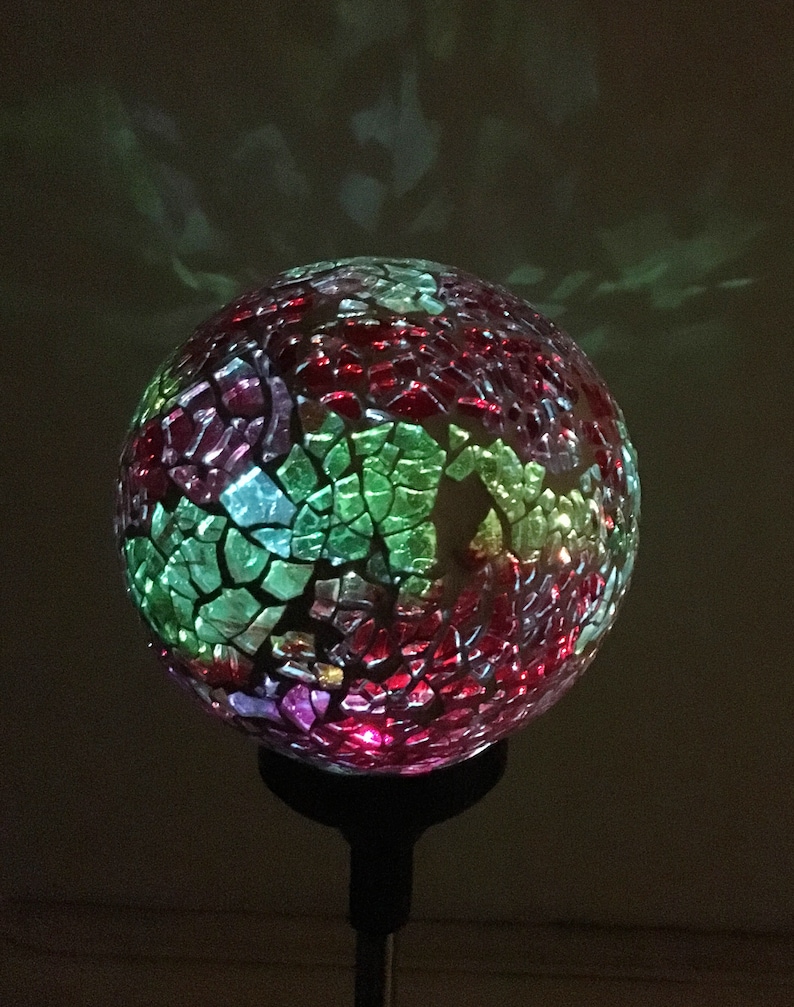 Waterproof Outdoor Glass Ball Solar Landscape Garden Pathway Light ...