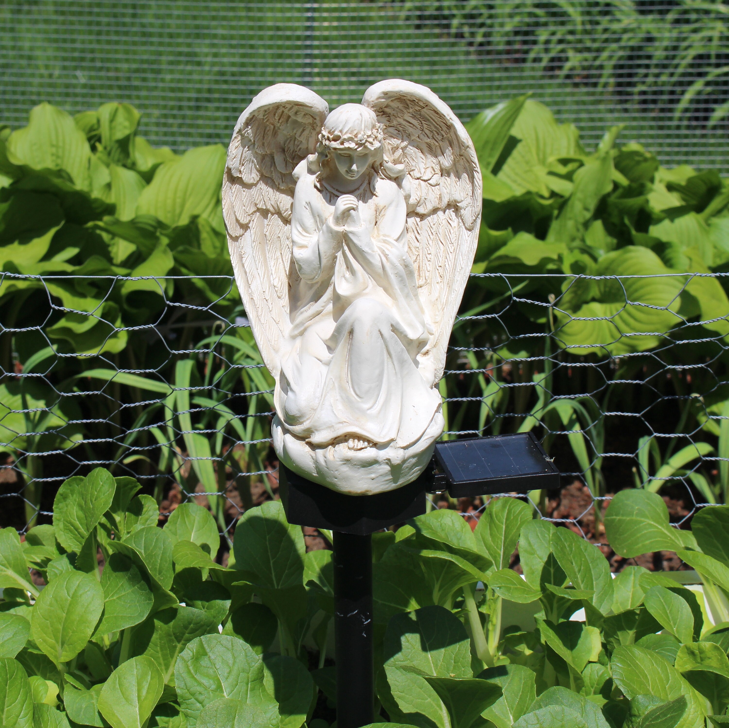 Praying Angel Statue Garden Stake Decoration Solar Waterproof Light ...