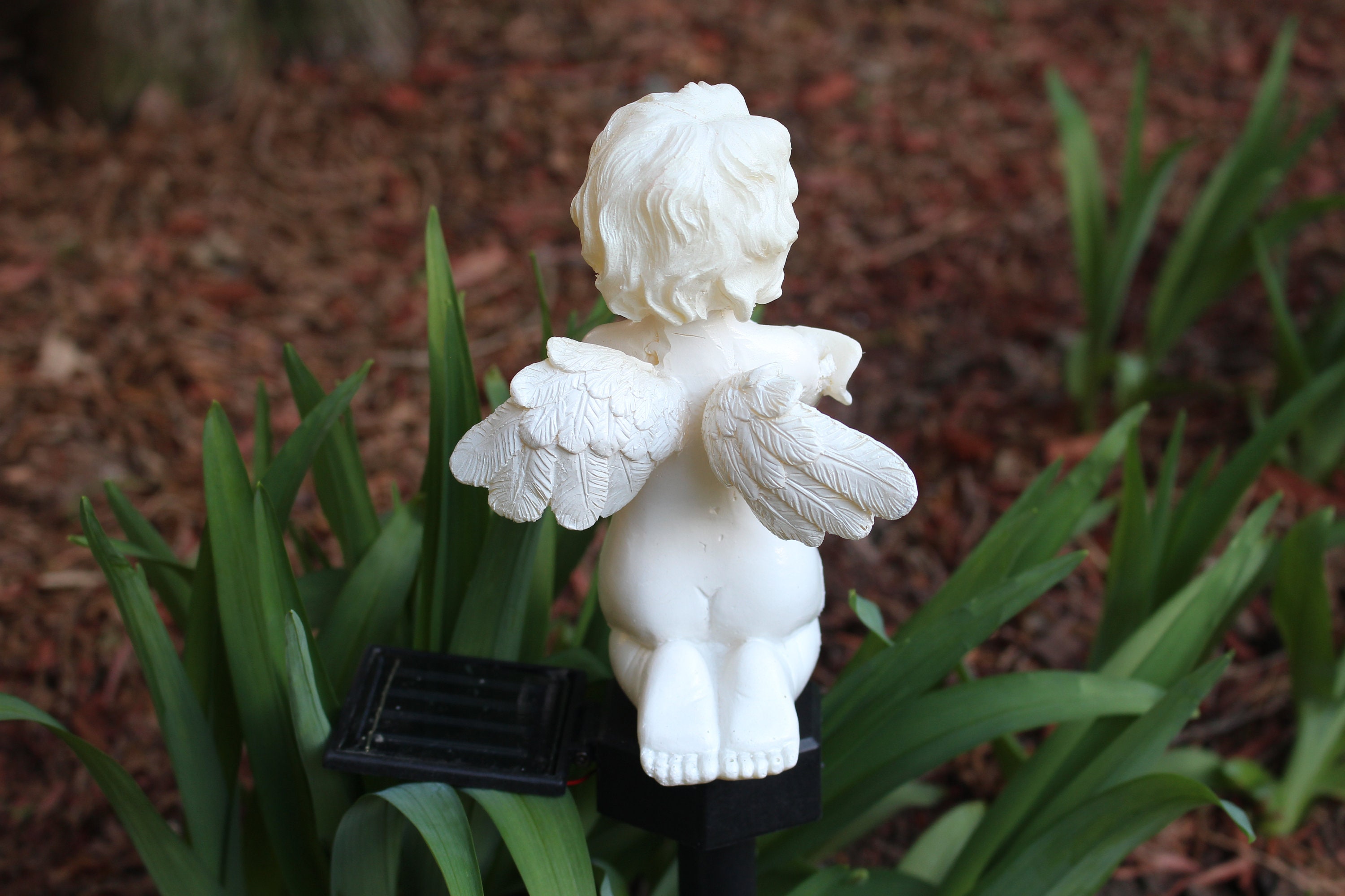 Praying Angel Statue Garden Stake Decoration Solar Waterproof Light ...