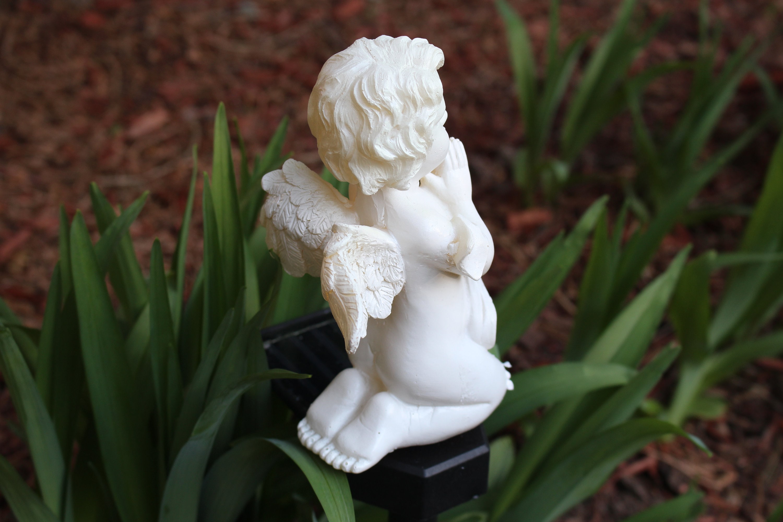 Praying Angel Statue Garden Stake Decoration Solar Waterproof Light ...