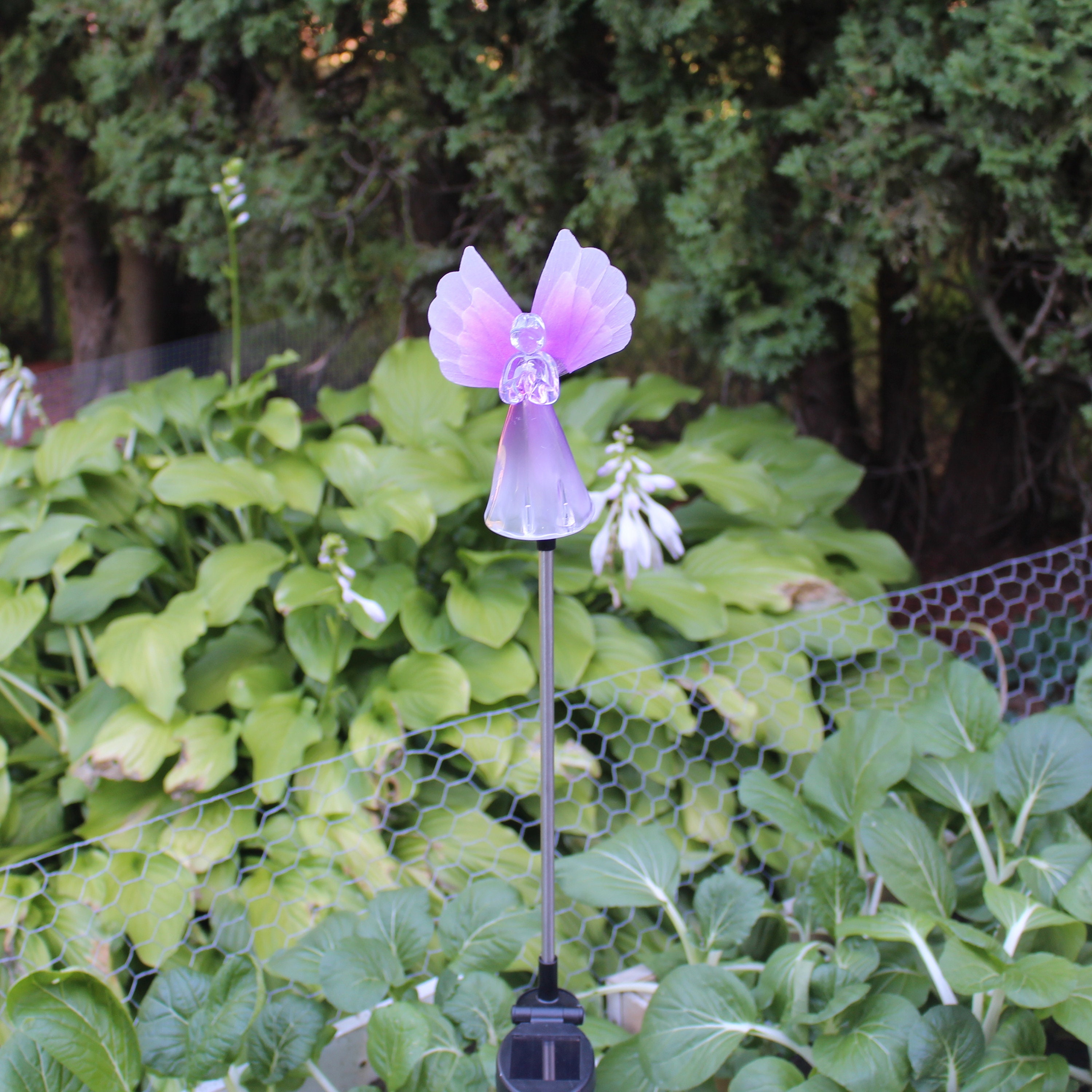 Plastic Purple Angel Garden Stake Decoration Solar Memorial - Etsy