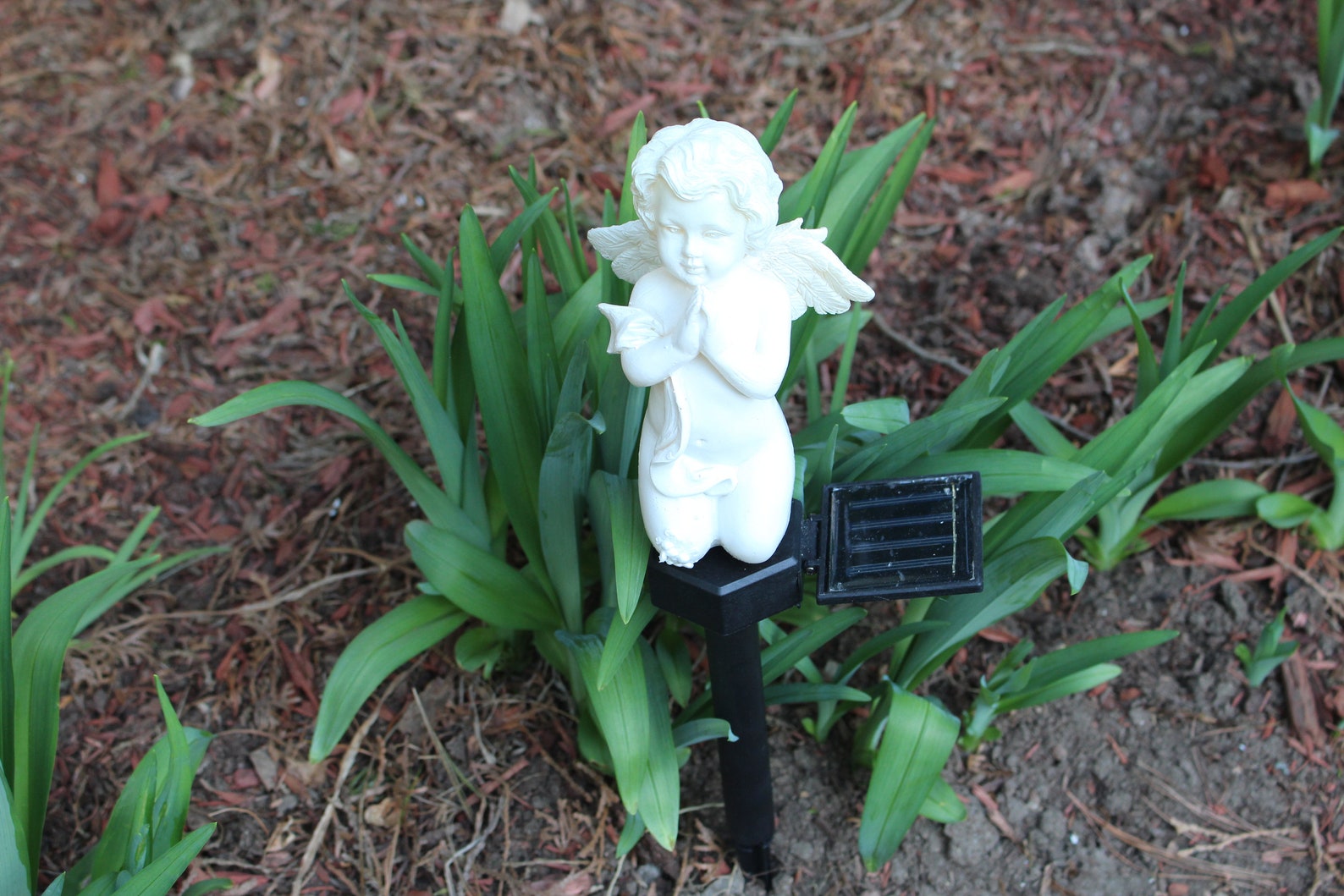 Praying Angel Statue Garden Stake Decoration Solar Waterproof Light ...