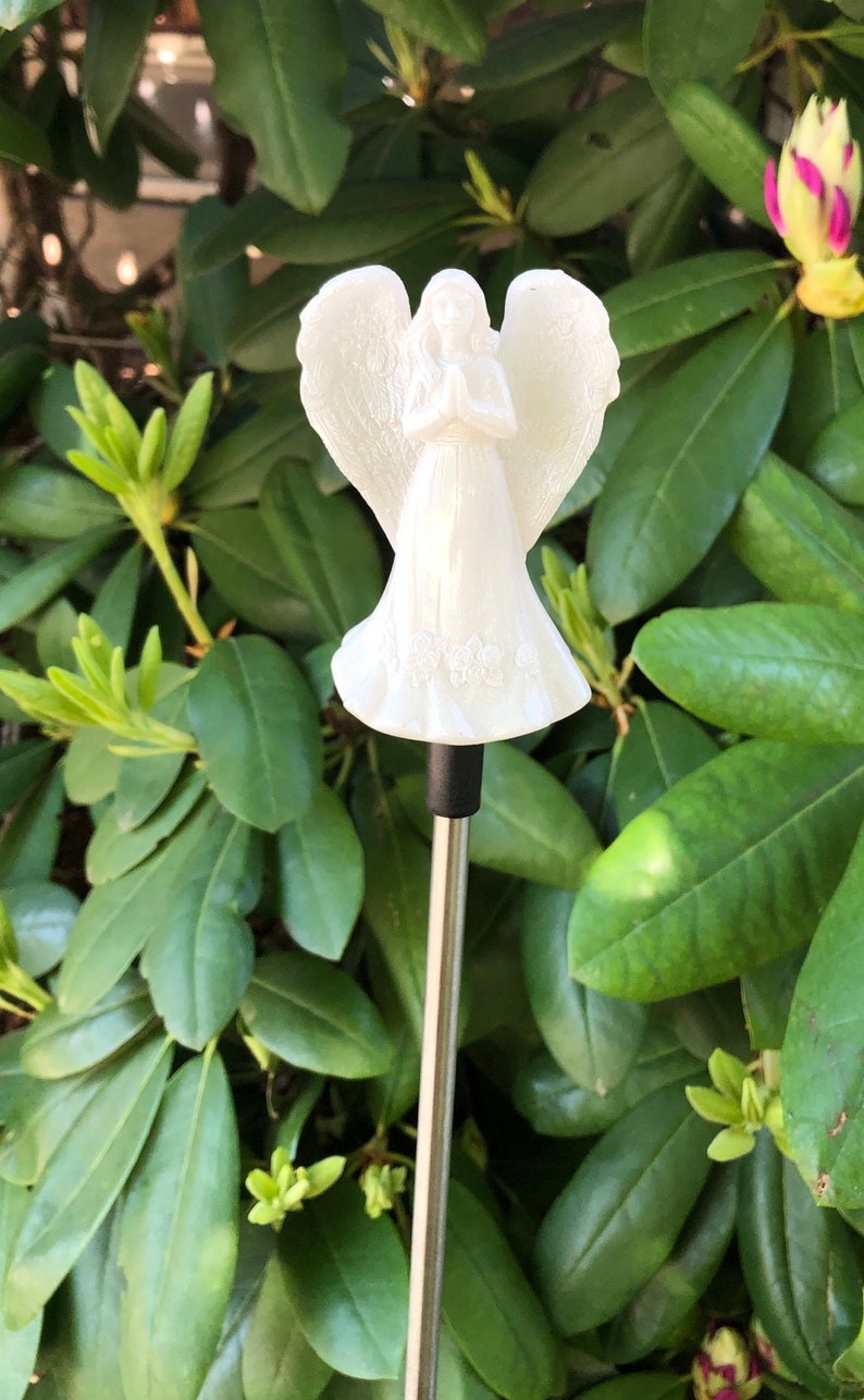 Plastic Purple Angel Garden Stake Decoration Solar Memorial Gift Light ...