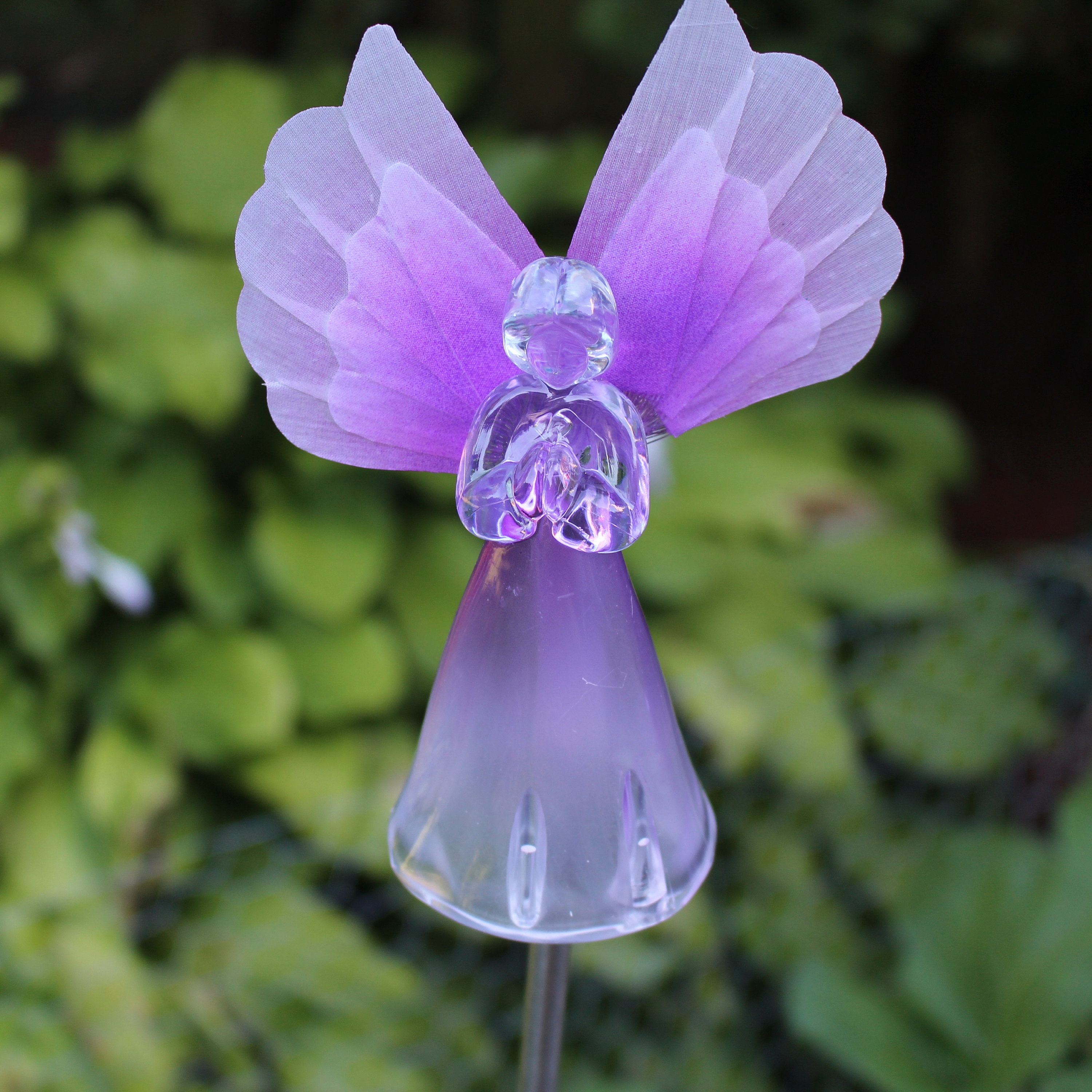 Plastic Purple Angel Garden Stake Decoration Solar Memorial - Etsy