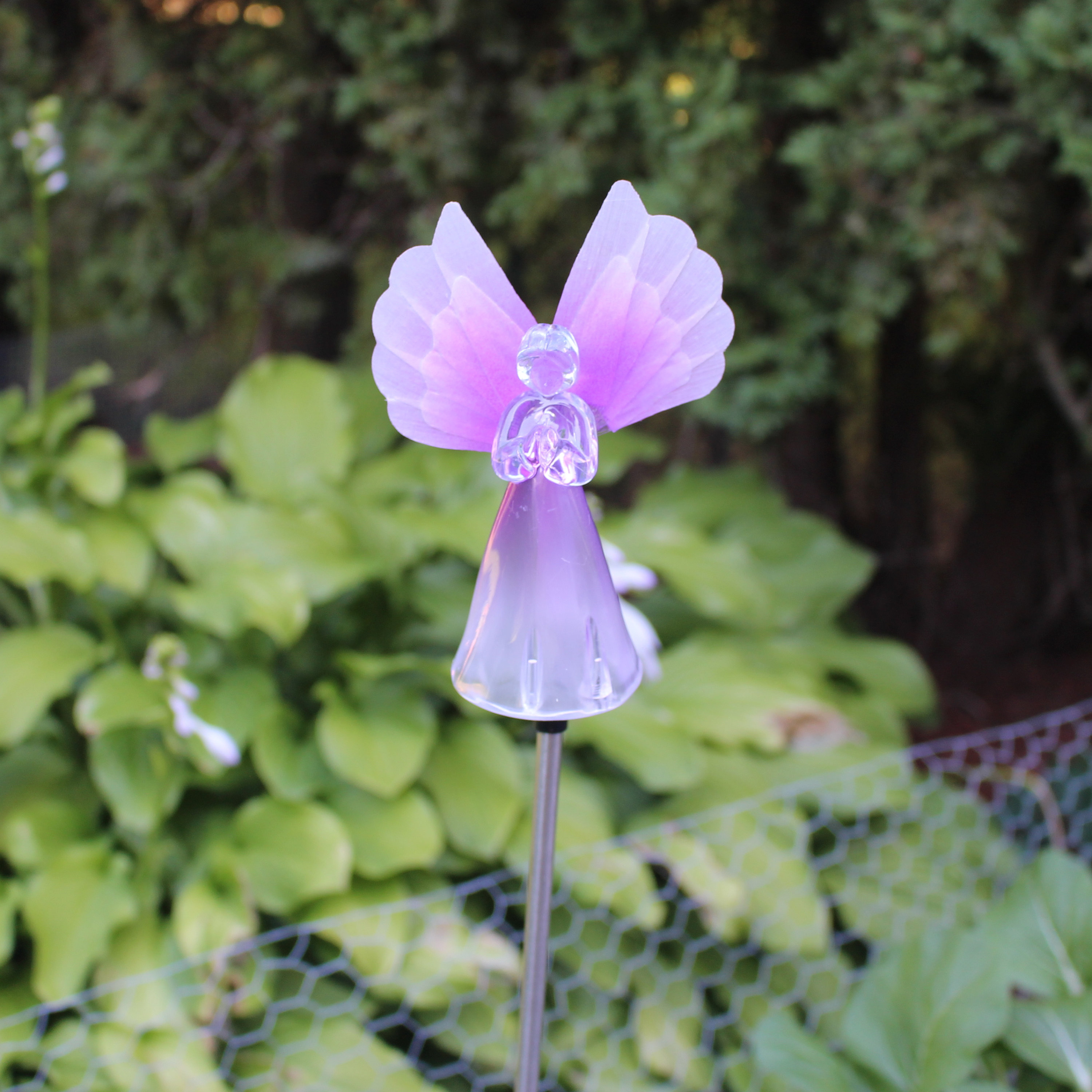 Plastic Purple Angel Garden Stake Decoration Solar Memorial - Etsy