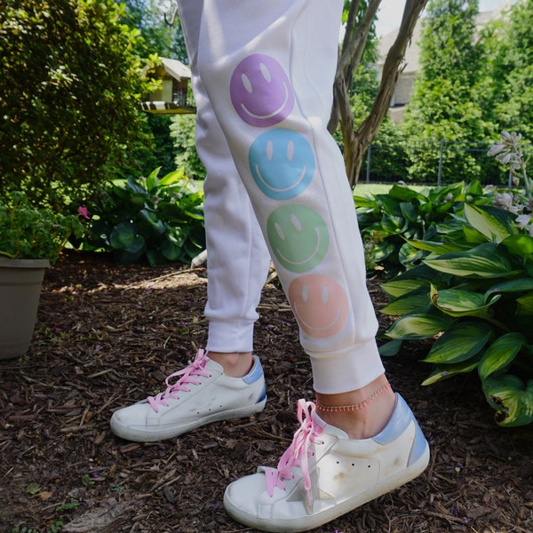 Smiley Face Sweatpants - Etsy