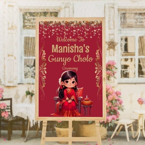 Gunyo Cholo Invite,gunyo Choli as Sign Board, Nepali Half Saree ...