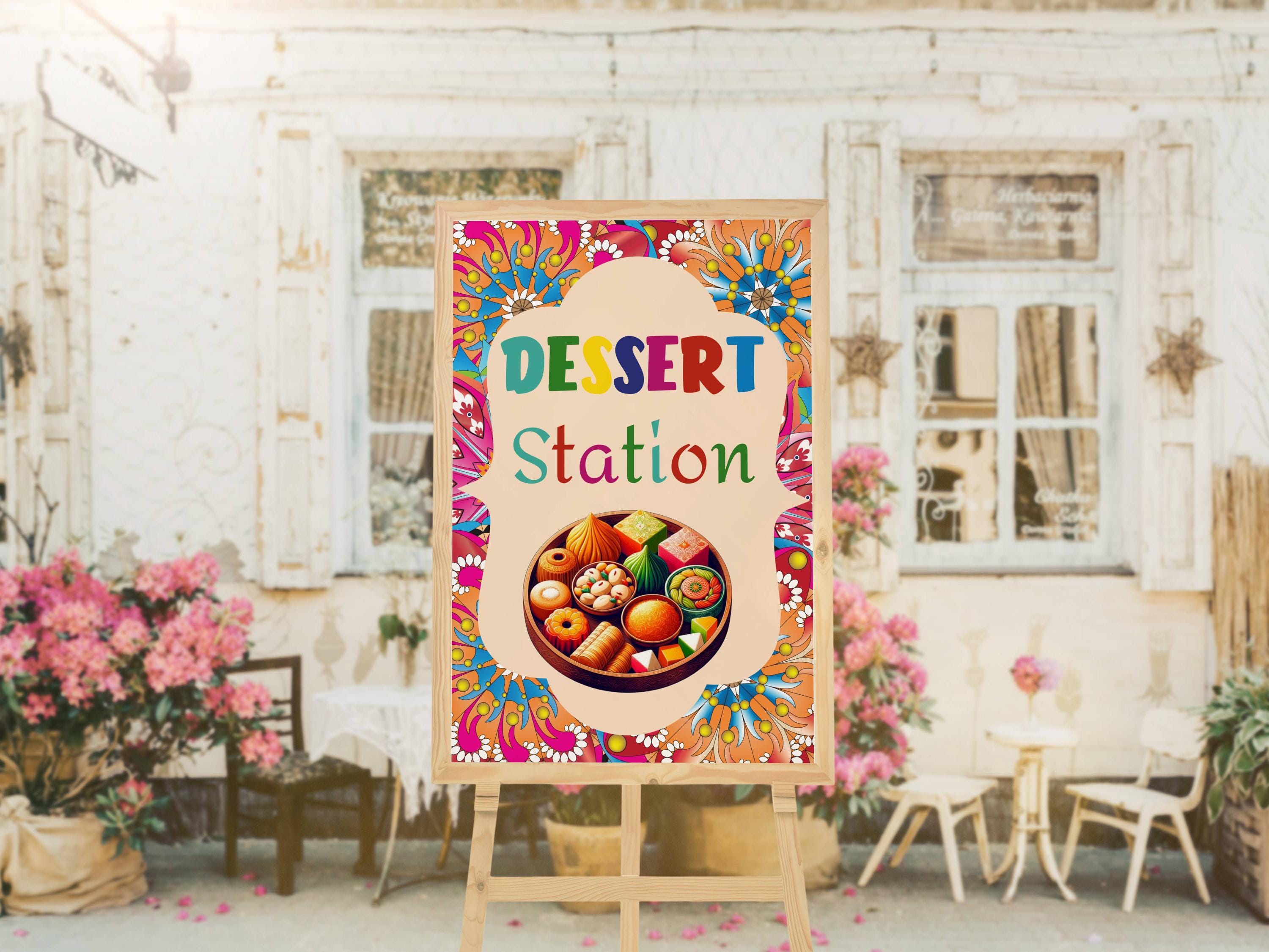 Indian Wedding Dessert Station Sign: Mehndi & Haldi Decor (digital ...