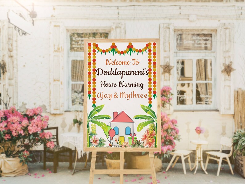 Indian Housewarming Welcome Sign House Warming Sign Sign for - Etsy