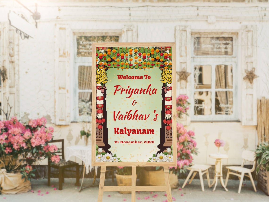 South Indian Signs & Kalyanam Signs, Tamil Welcome Sign as Telugu ...