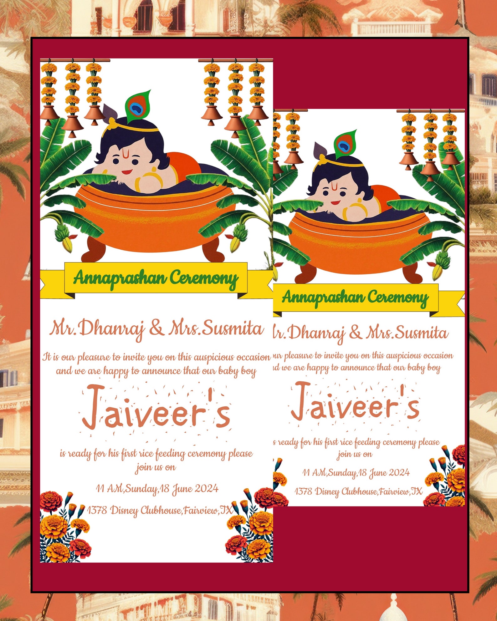 Cradle Ceremony Mobile Invite,naming Ceremony for Indian Baby ...
