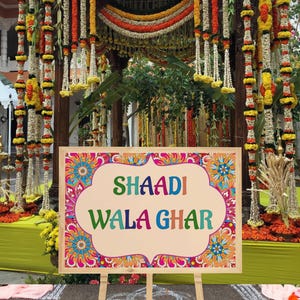 Shaadi Wala Ghar Sign: Indian Wedding Welcome Decor (digital Download ...
