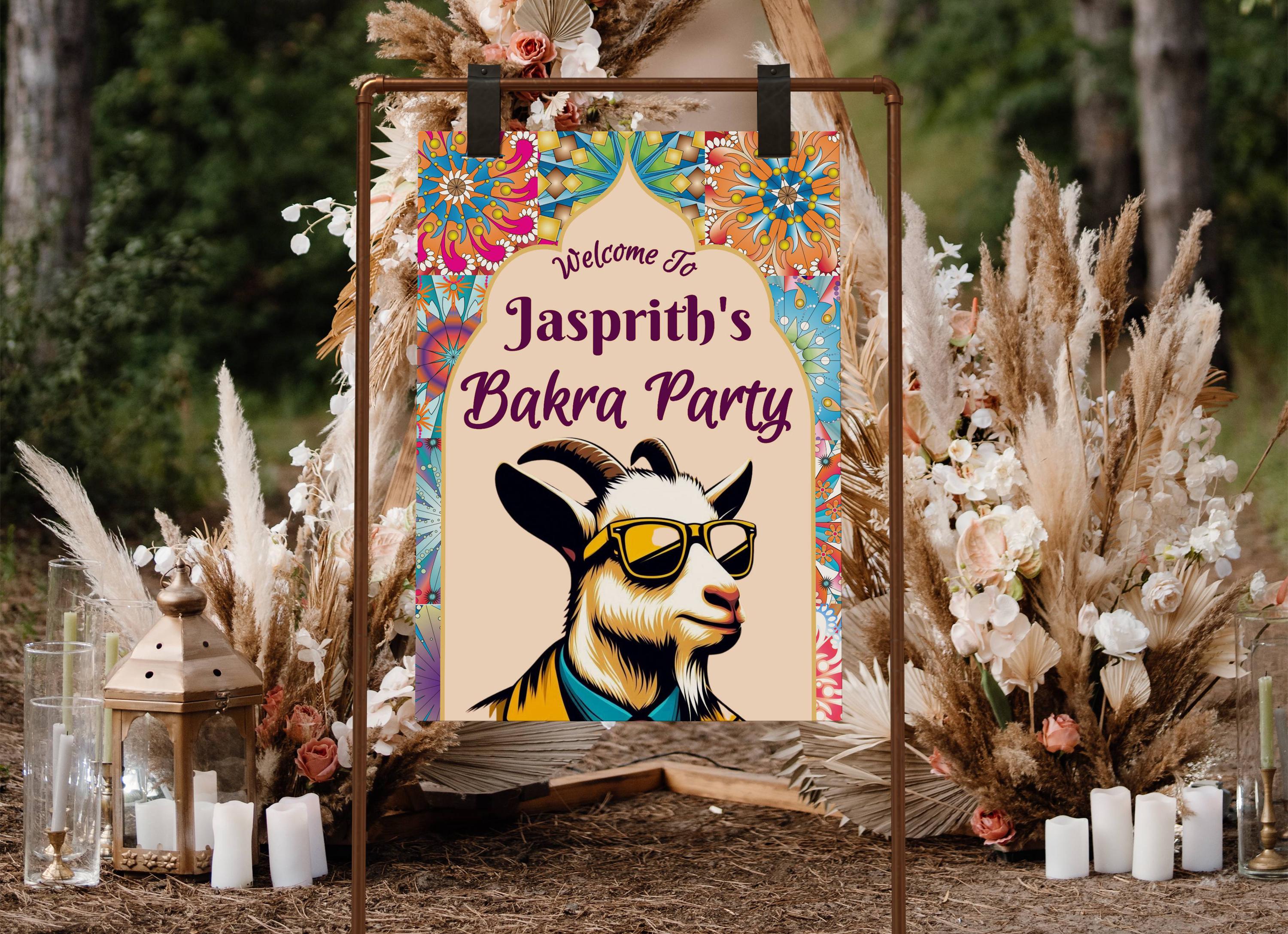 Punjabi Bakra Party Sign: Traditional Goat Decor (digital Download ...