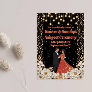 Sangeet Invitation, Customizable Invitation for Sangeet Party, Indian ...