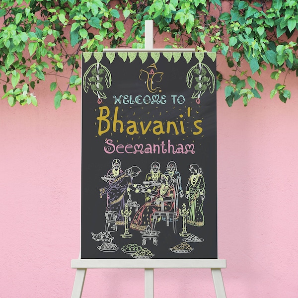 Seemantham Welcome Poster - Etsy