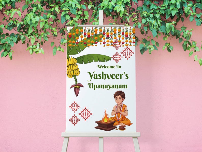 Upanayanam Welcome Sign: Sacred Thread Ceremony (digital Download) - Etsy
