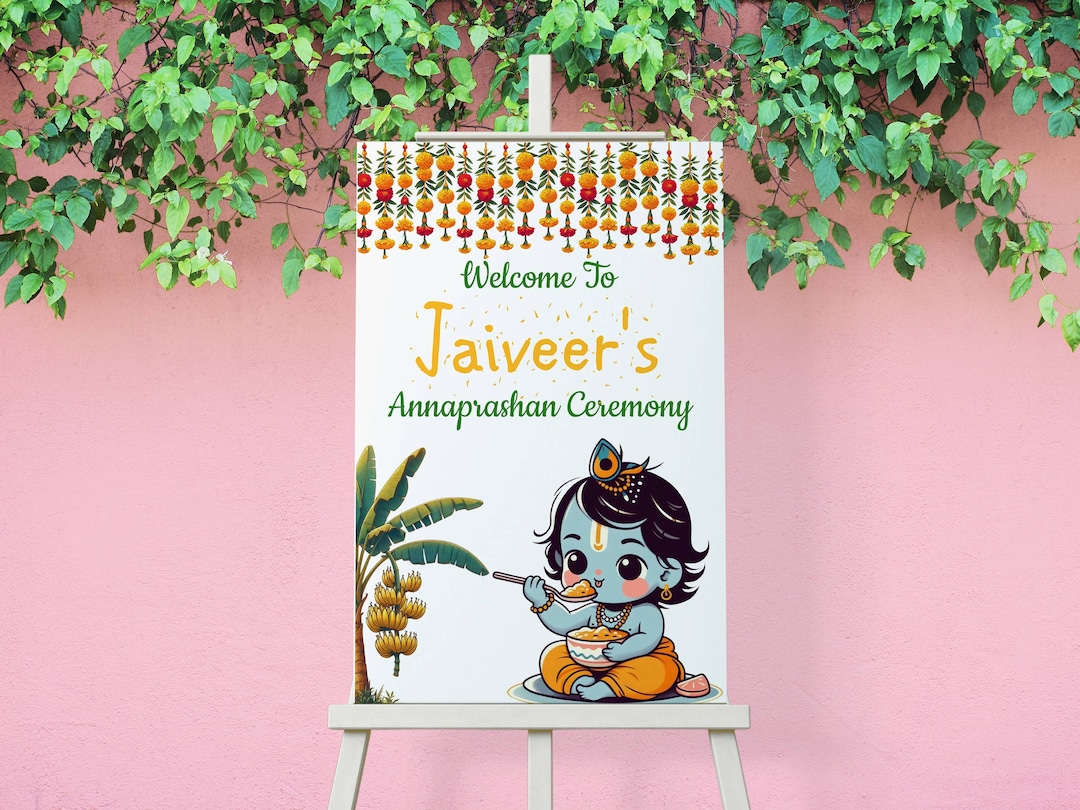 Annaprashana Sign for First Rice Eating Ceremony, Mukhebhat Welcome ...