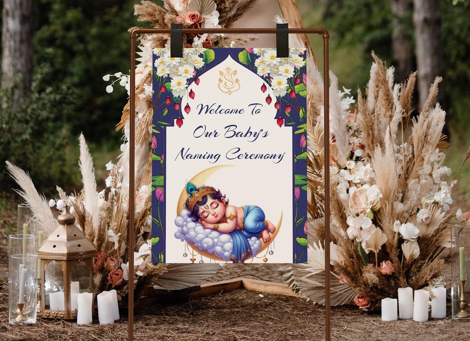 Hindu Baby Naming Ceremony Welcome Sign (digital Download) - Etsy