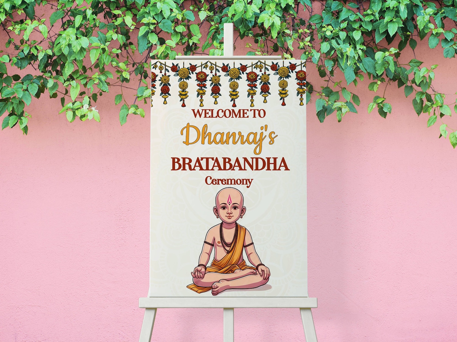 Bratabandha Welcome Sign, Upanayana Ceremony, Sacred Thread Ceremony ...