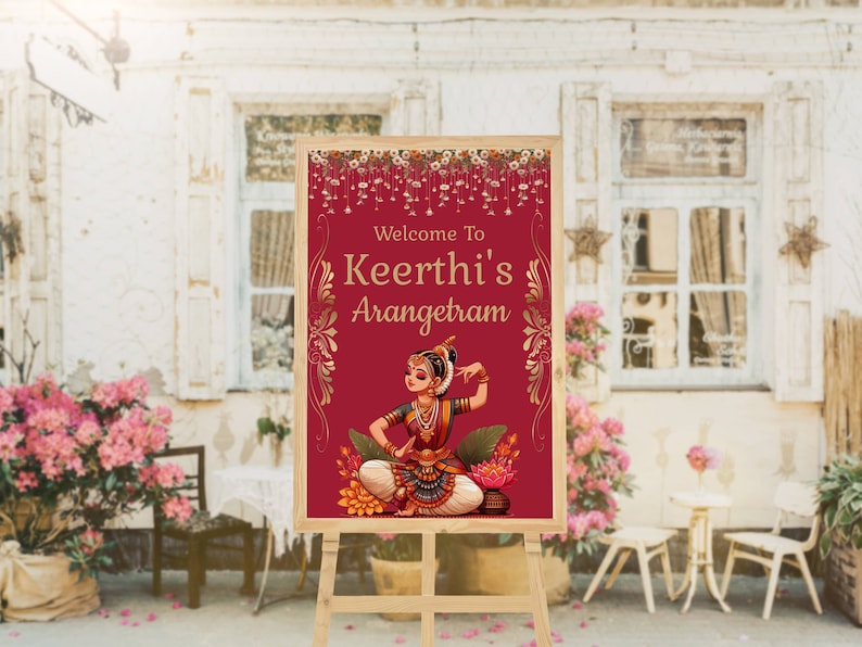Arangetram Welcome Sign,back Drop,bharatanatyam Arangetram Welcome ...
