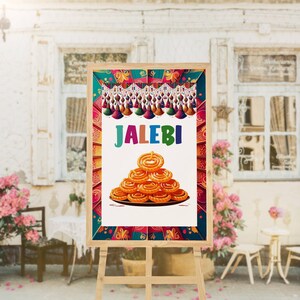 Jalebi Food Sign|indian Jalebi|indian Food Station|favor Sign|indian ...