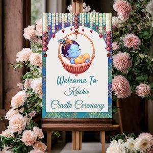 Hindu Baby Cradle Ceremony Welcome Sign (digital Download) - Etsy