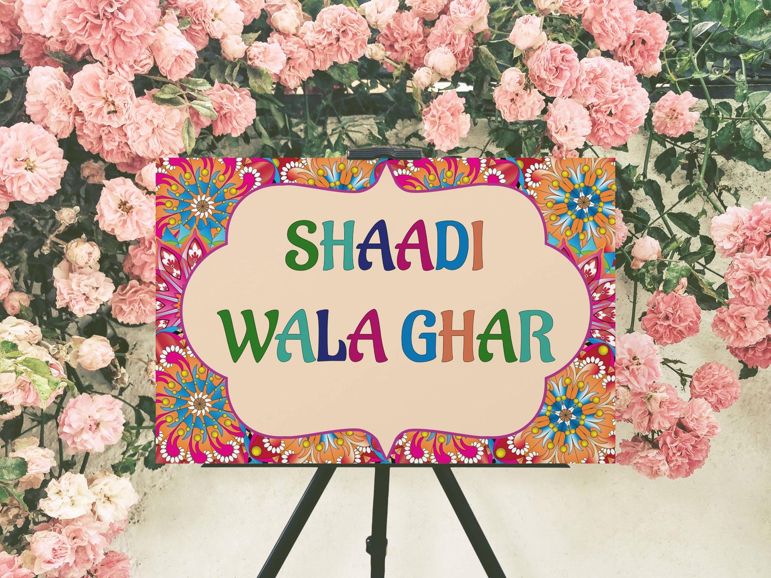 Shaadi Wala Ghar Sign: Indian Wedding Welcome Decor (digital Download ...