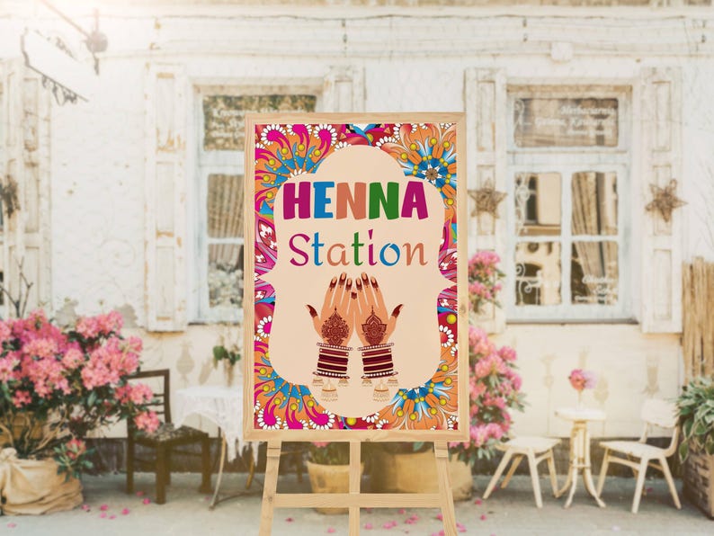 Mehndi Station Sign,mendhi Gift Station Decor ,henna Party Decor ...