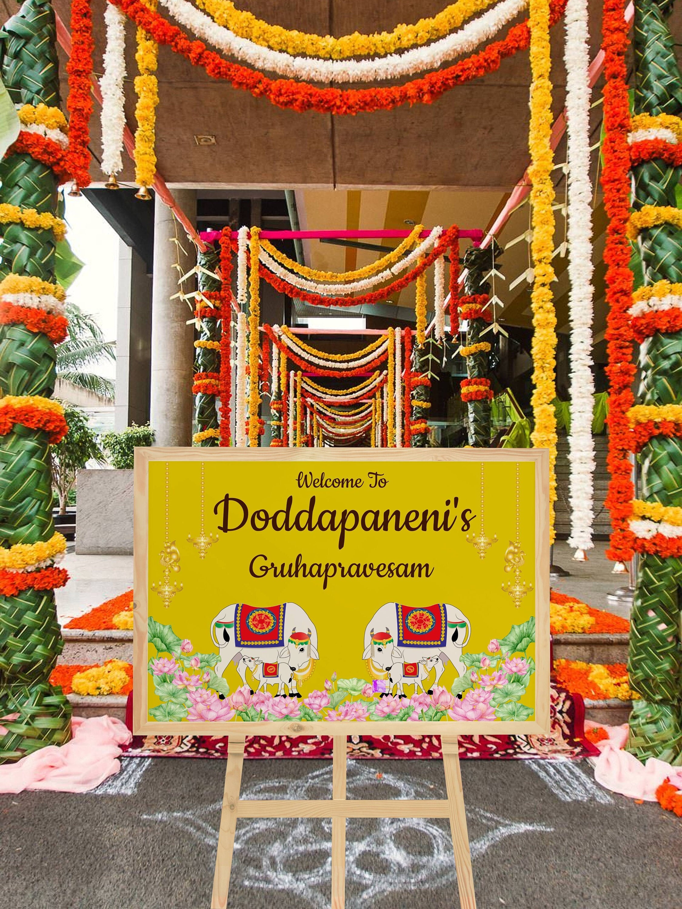 South Indian Housewarming Welcome Sign, House Warming Sign Sign for ...