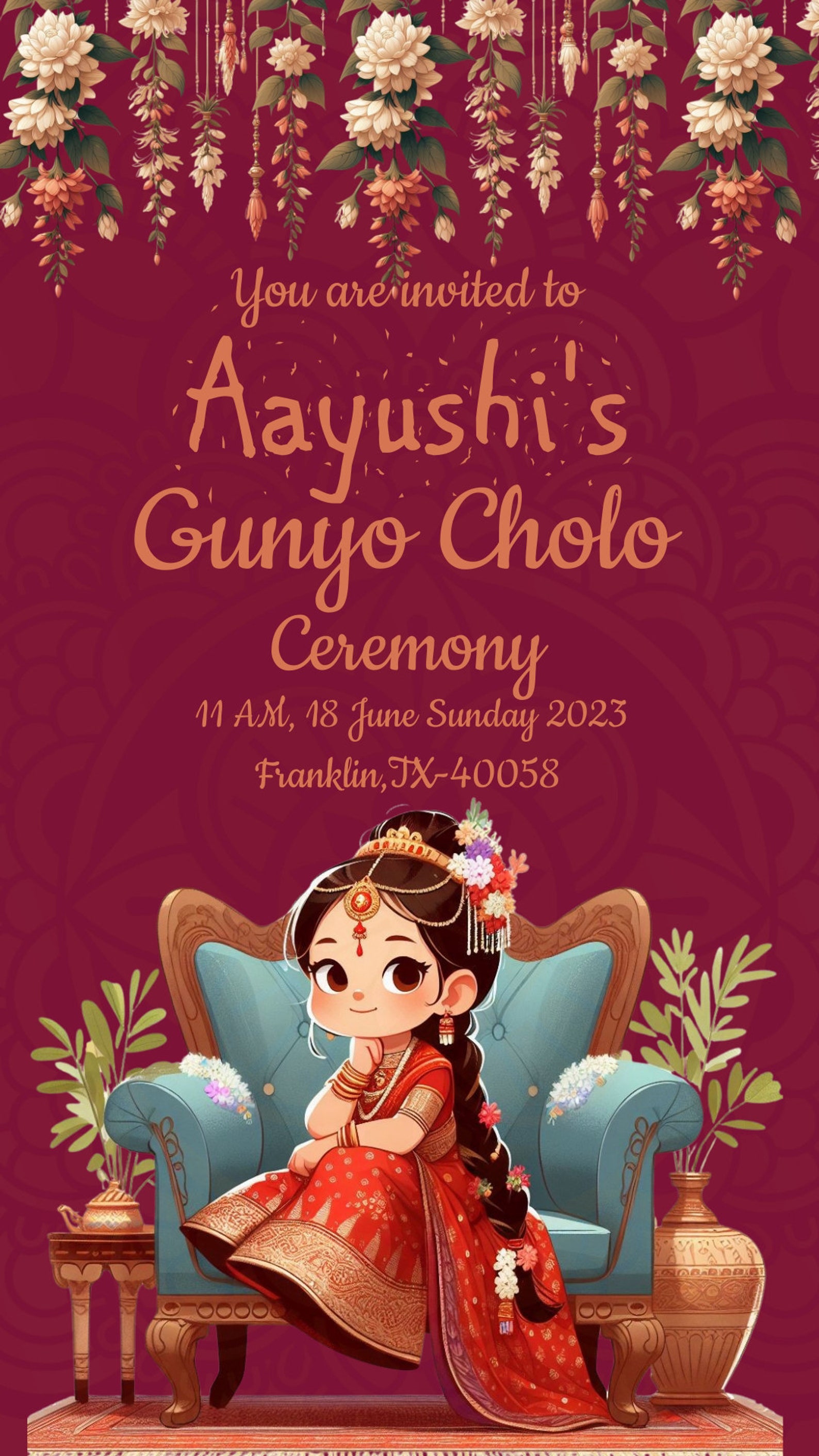 Gunyo Cholo Mobile Invite,gunyo Choli as Watsapp, Nepali Half Saree ...