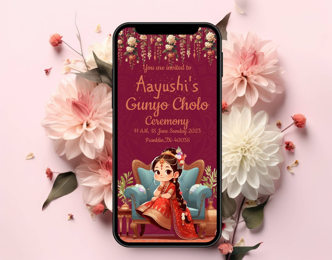 Gunyo Cholo Mobile Invite,gunyo Choli as Watsapp, Nepali Half Saree ...