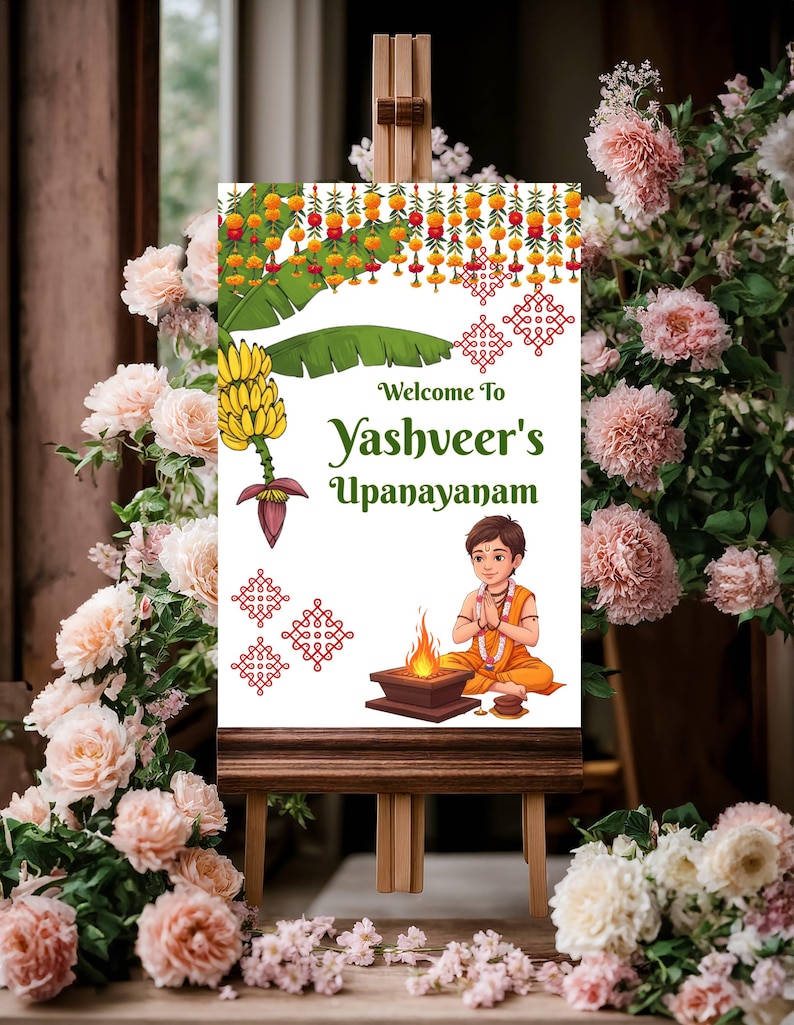 Upanayanam Welcome Sign: Sacred Thread Ceremony (digital Download) - Etsy