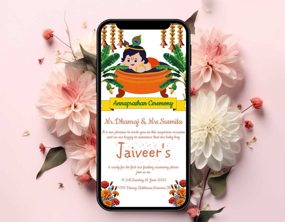 Cradle Ceremony Mobile Invite,naming Ceremony for Indian Baby ...