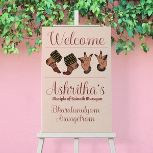Arangetram Welcome Sign for Indian Dancer, Rangapravesha Welcome Board ...