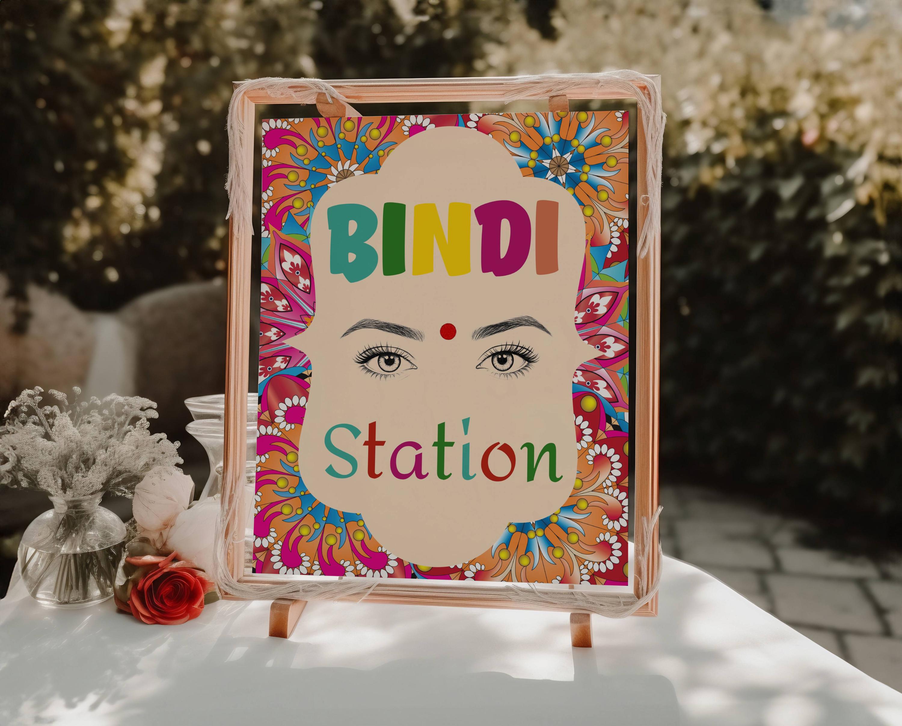 Bindi Wedding Welcome Sign, Bindi Ceremony Indian Wedding Sign for ...