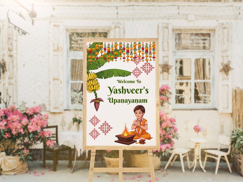 Upanayanam Welcome Sign: Sacred Thread Ceremony (digital Download) - Etsy
