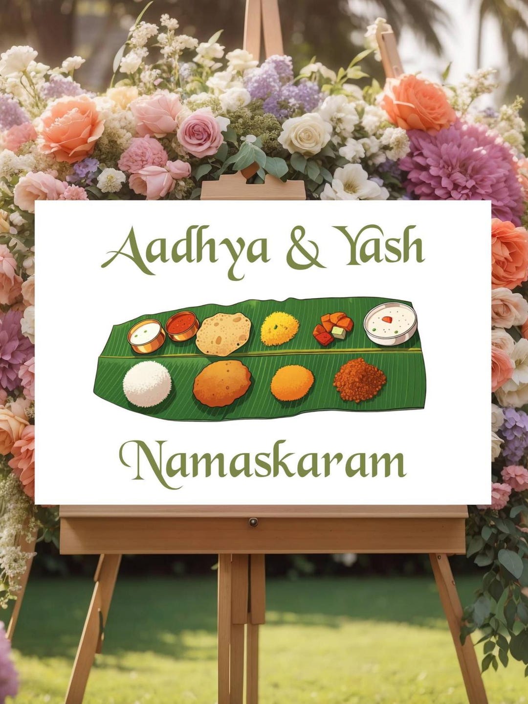South Indian Wedding Food Sign: Kerala Sadya, Thaali Entrance (digital ...