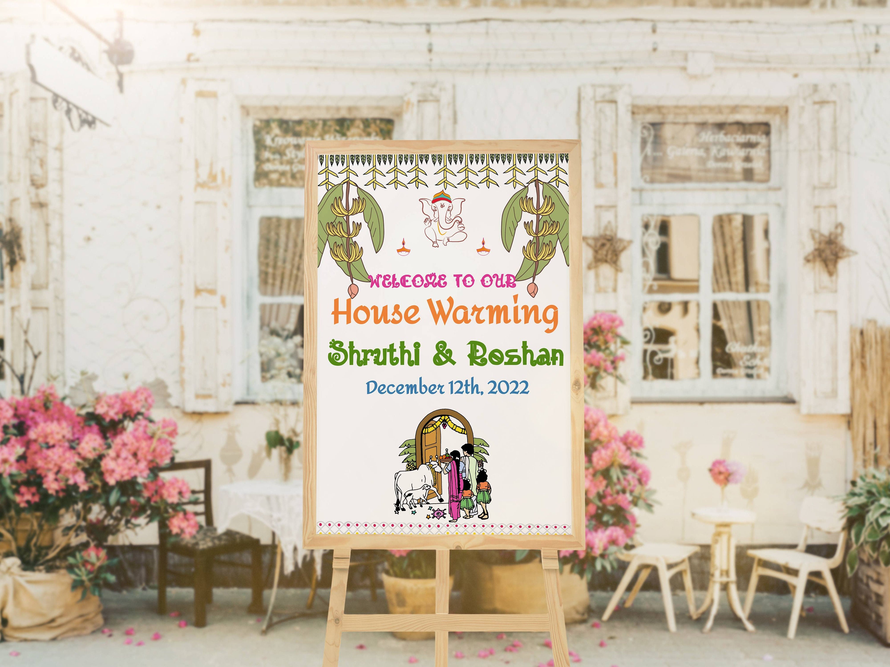 Housewarming Welcome Sign for Instant Download, Indian Housewarming ...