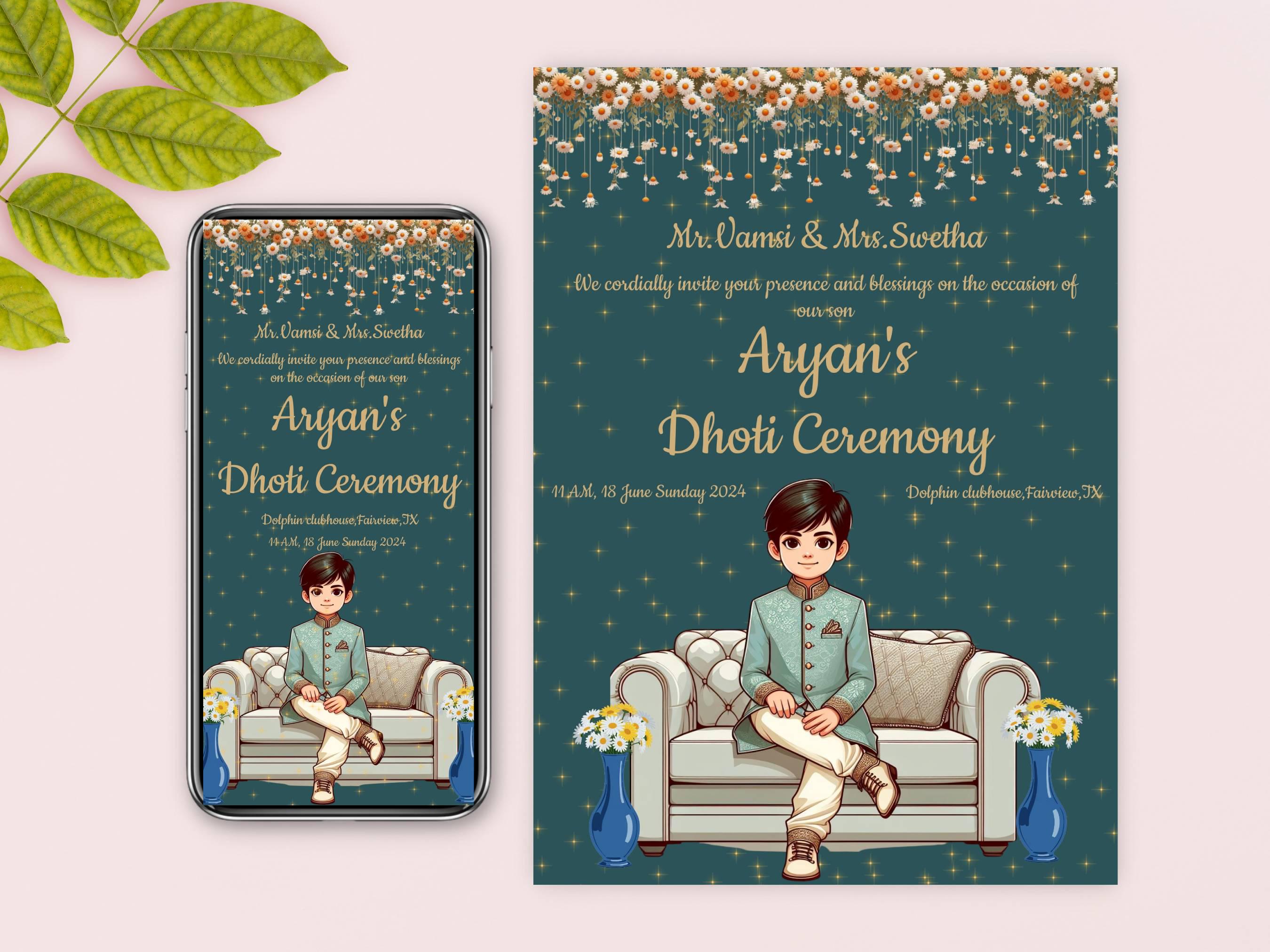 Dhoti Ceremony Sign Indian Ceremony Sign Dhoti Ceremony Dhoti Function ...