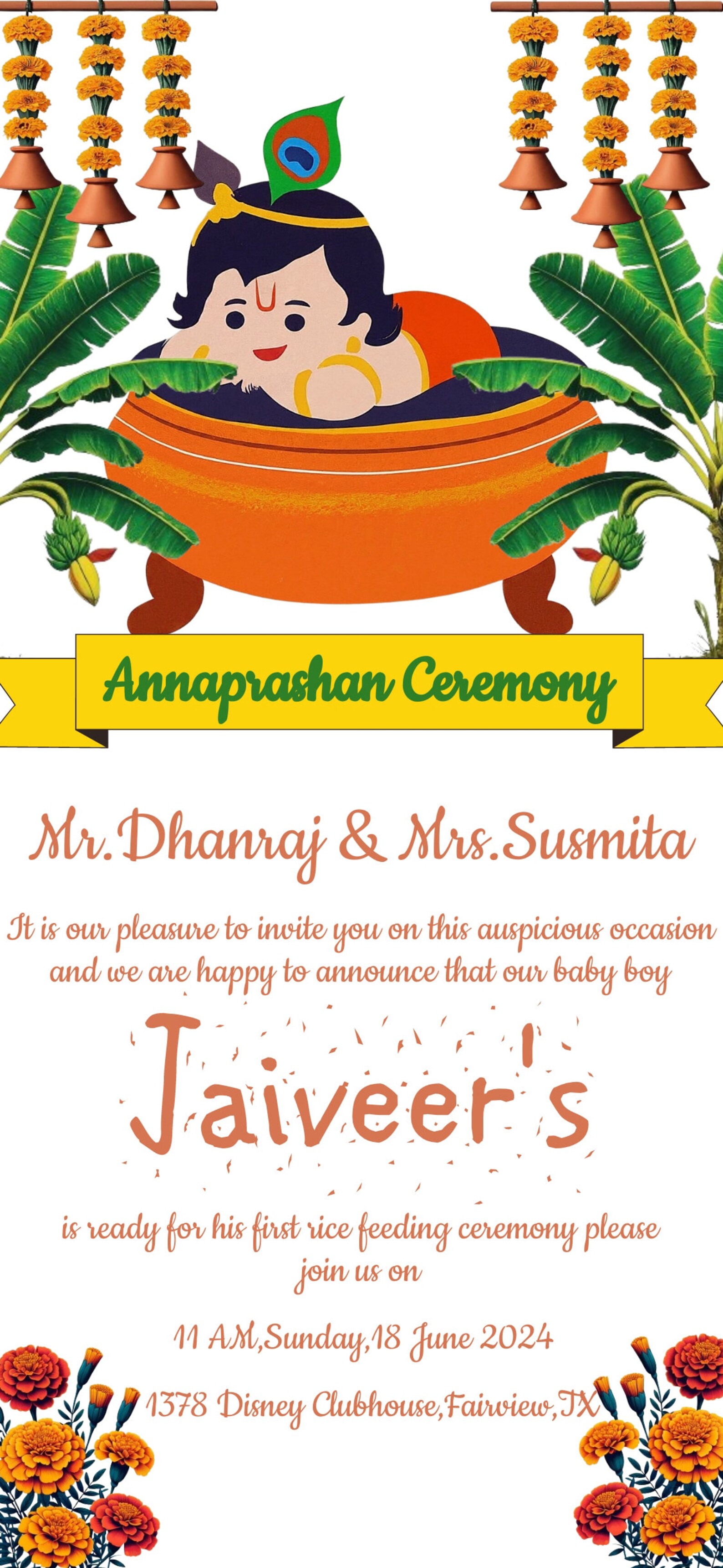 Cradle Ceremony Mobile Invite,naming Ceremony for Indian Baby ...